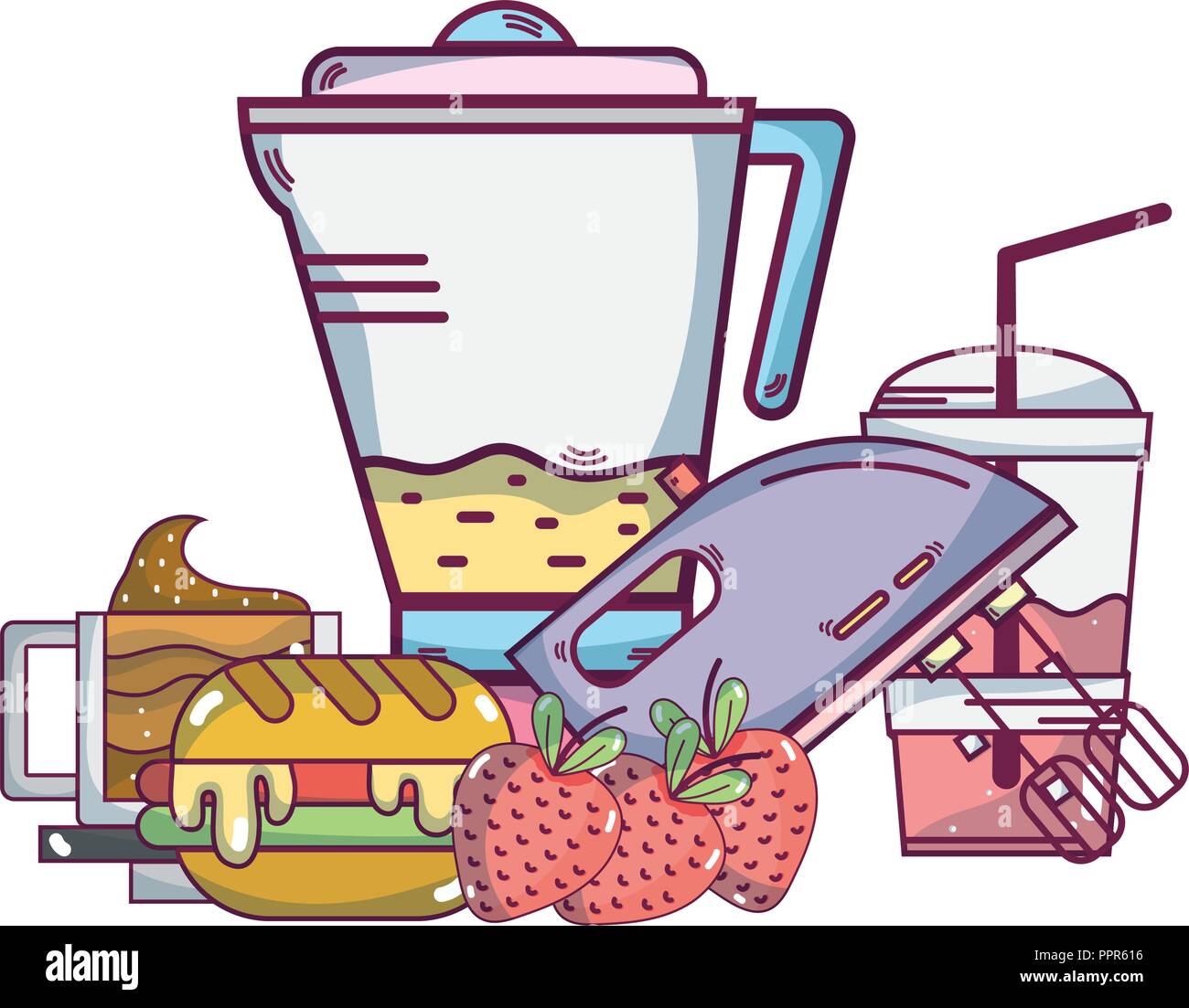 Food and ingredients cartoons Stock Vector Image & Art - Alamy