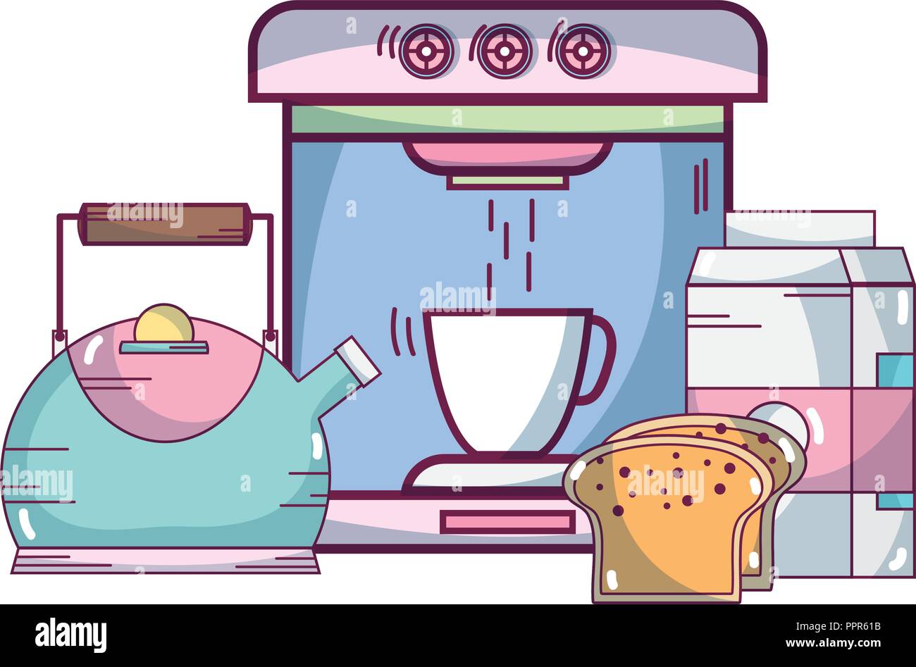 Breakfast food cartoons Stock Vector Image & Art - Alamy