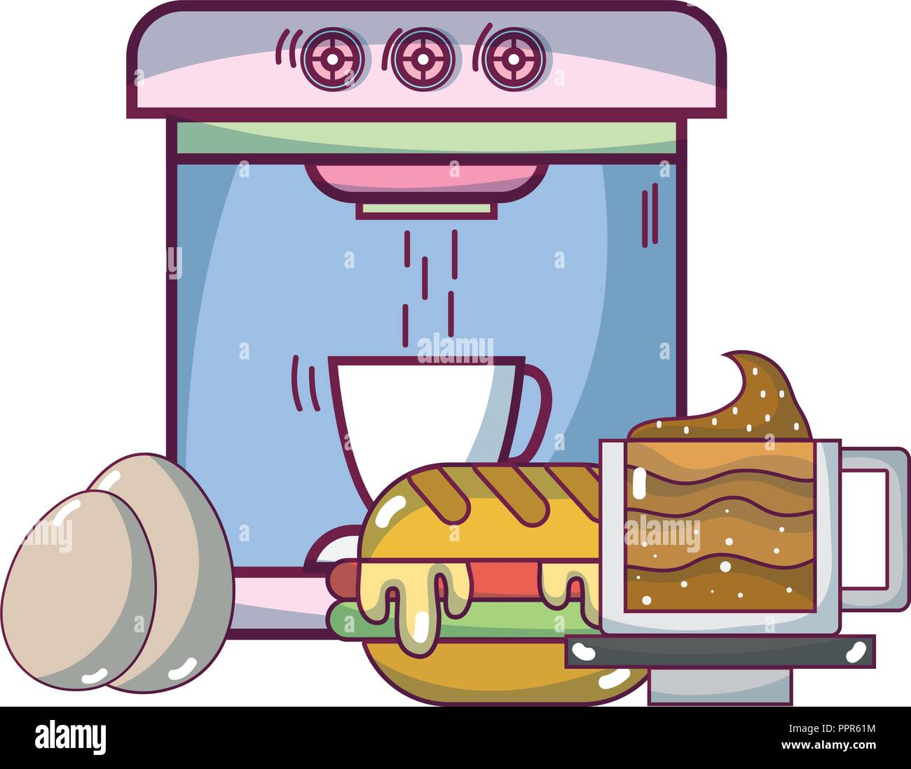 Breakfast food cartoons Stock Vector Image & Art - Alamy