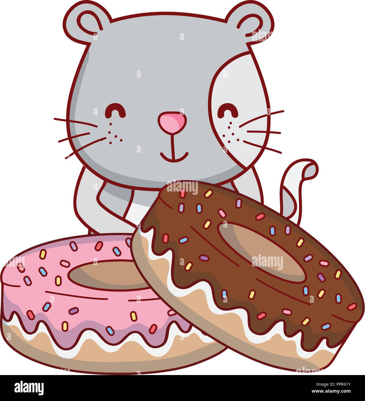 Cat and food Stock Vector Image & Art - Alamy