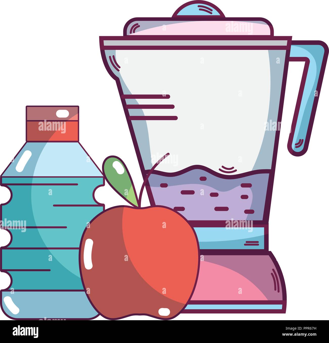 Smoothie fruit cartoon Stock Vector Image & Art - Alamy