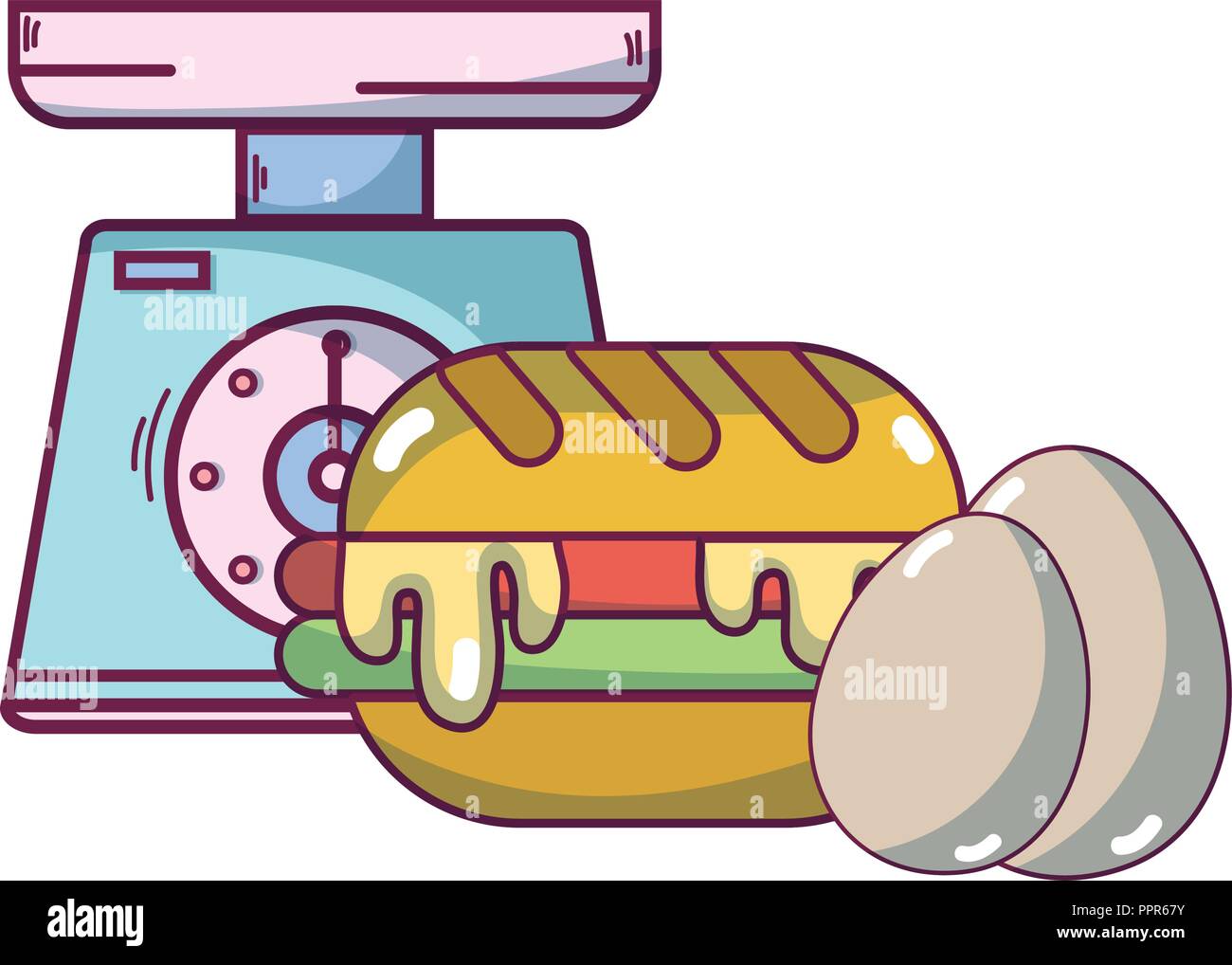 Breakfast food cartoons Stock Vector Image & Art - Alamy