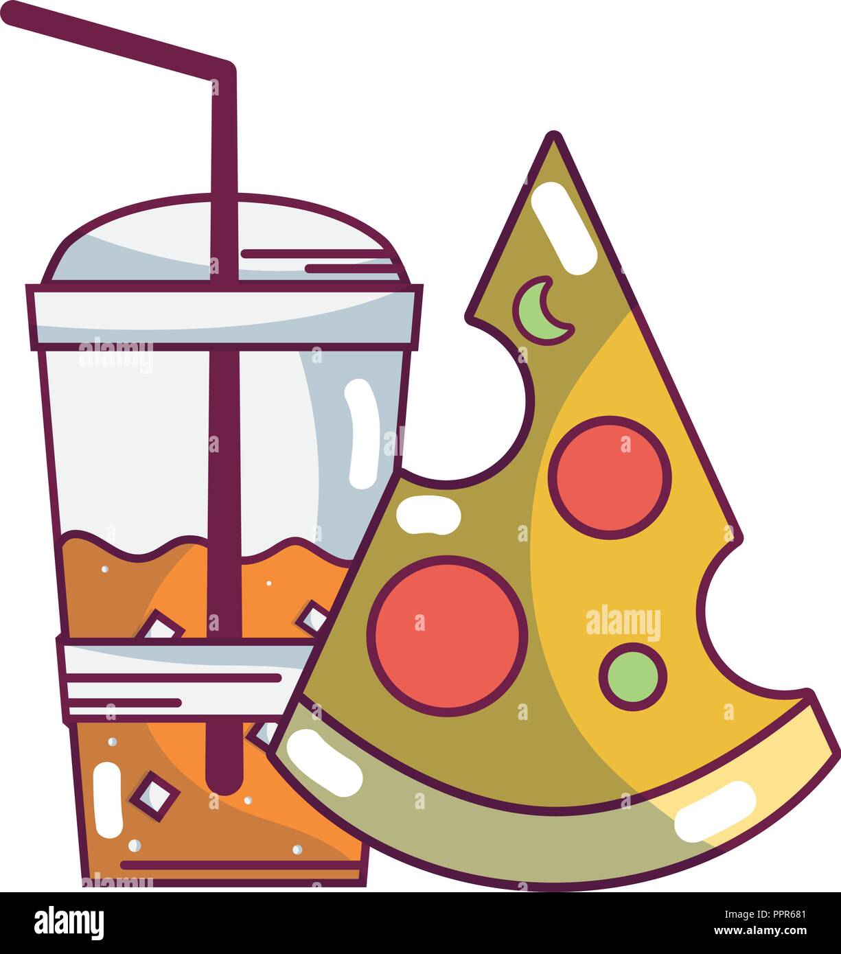 Fast food pizza Stock Vector Image & Art - Alamy