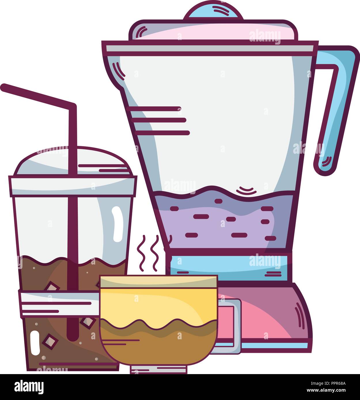 Smoothie drinks cartoon Stock Vector Image & Art - Alamy