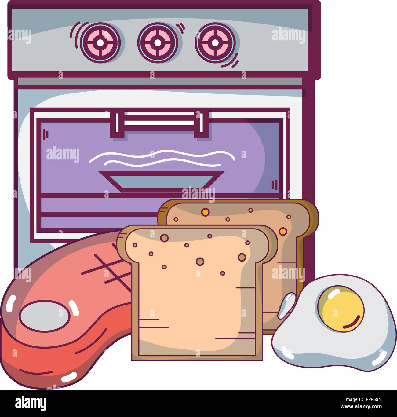 Breakfast food cartoons Stock Vector Image & Art - Alamy