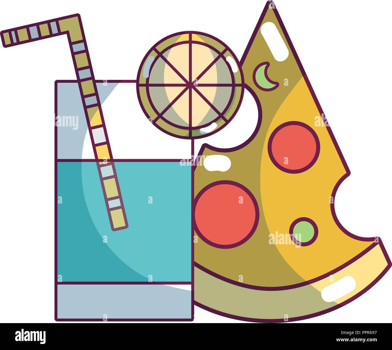 Fast food pizza Stock Vector Image & Art - Alamy