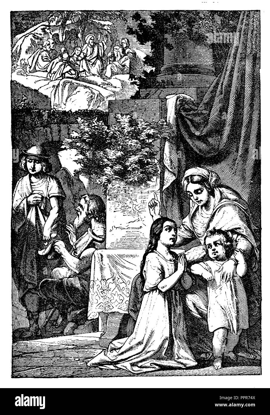 Biblical children Black and White Stock Photos & Images - Alamy