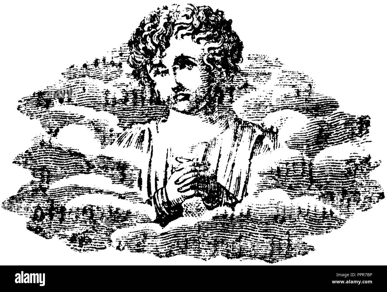 Ornament: beginning of the chapter vignette with praying figure, 1863 ...