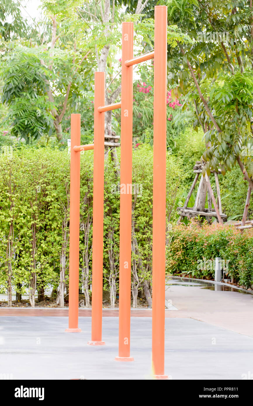 Bar exercise in park its outdoor park exercise equipment Stock Photo ...