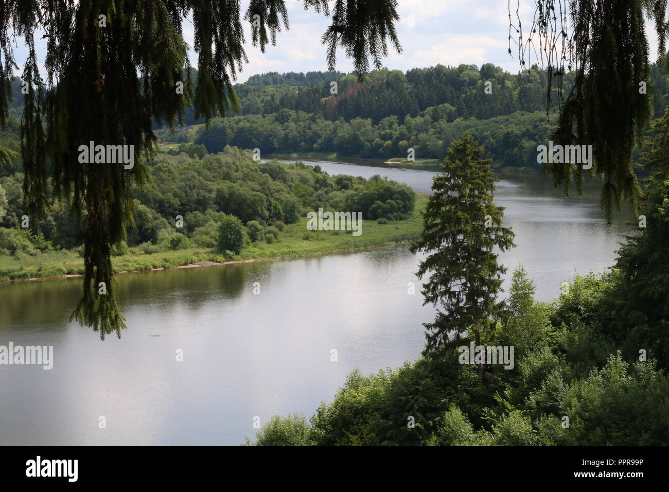 Beautiful Nemunas river landscape. Birstonas, Lithuania.Europe Stock ...
