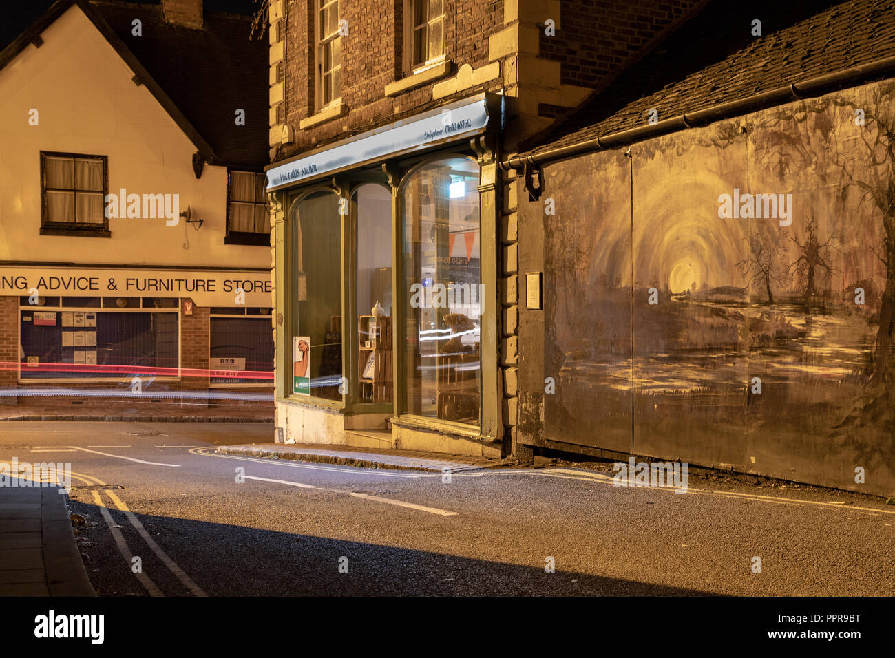 Market Drayton at Night Stock Photo - Alamy