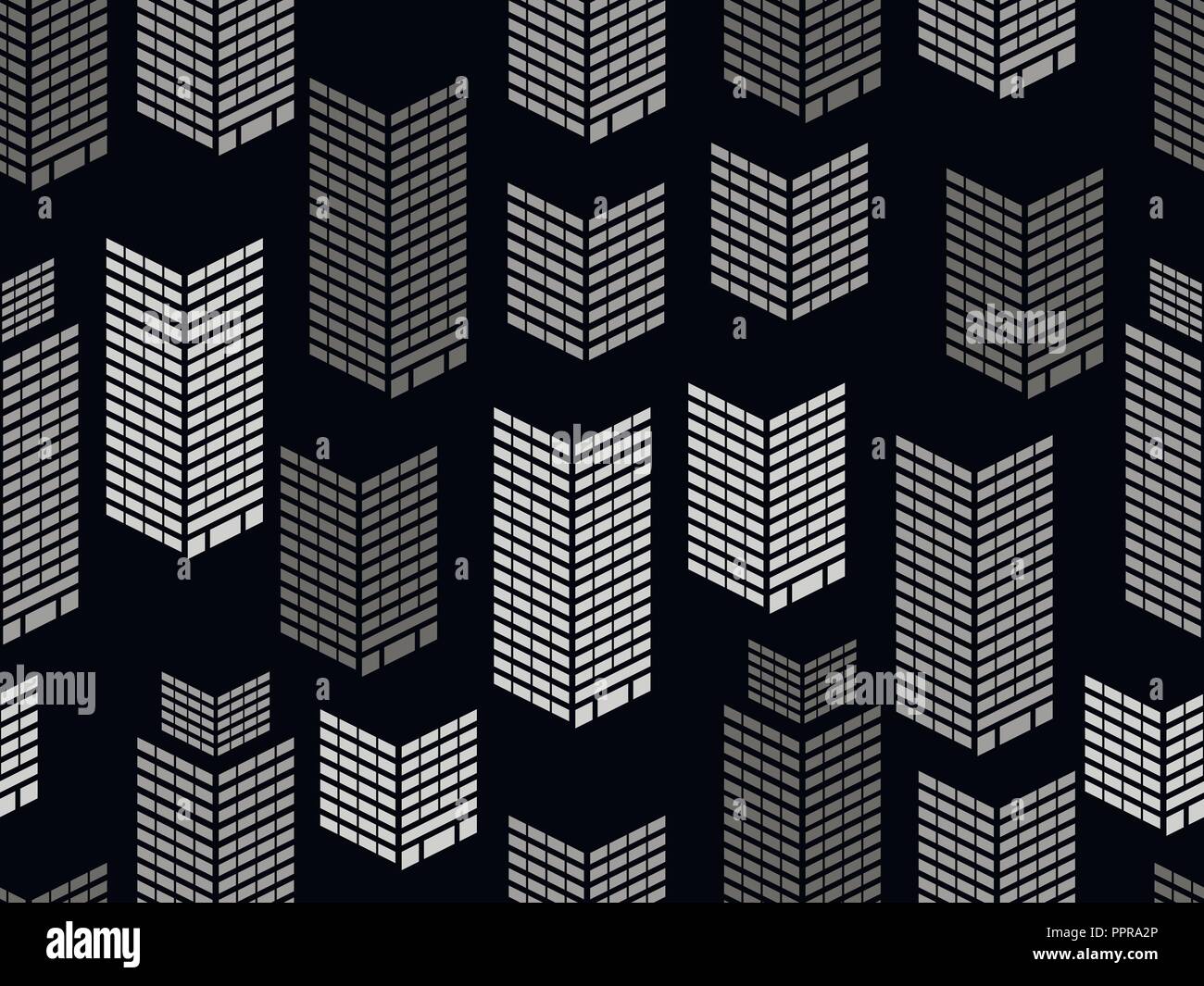 Seamless night city window pattern. Skyscrapers, isometric city ... Seamless night city window pattern. Skyscrapers, isometric city ...