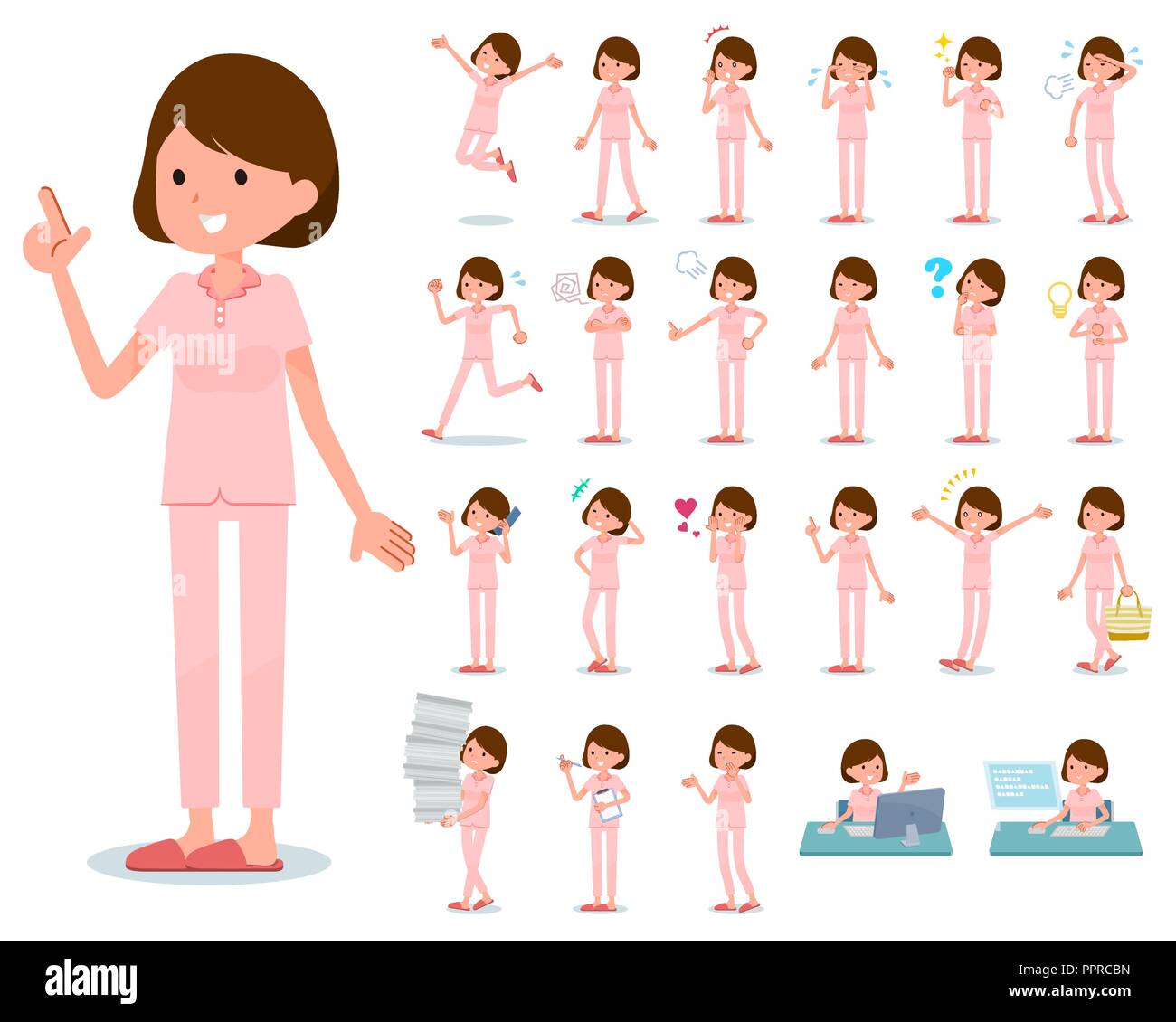 Set young women who Stock Vector Images - Alamy