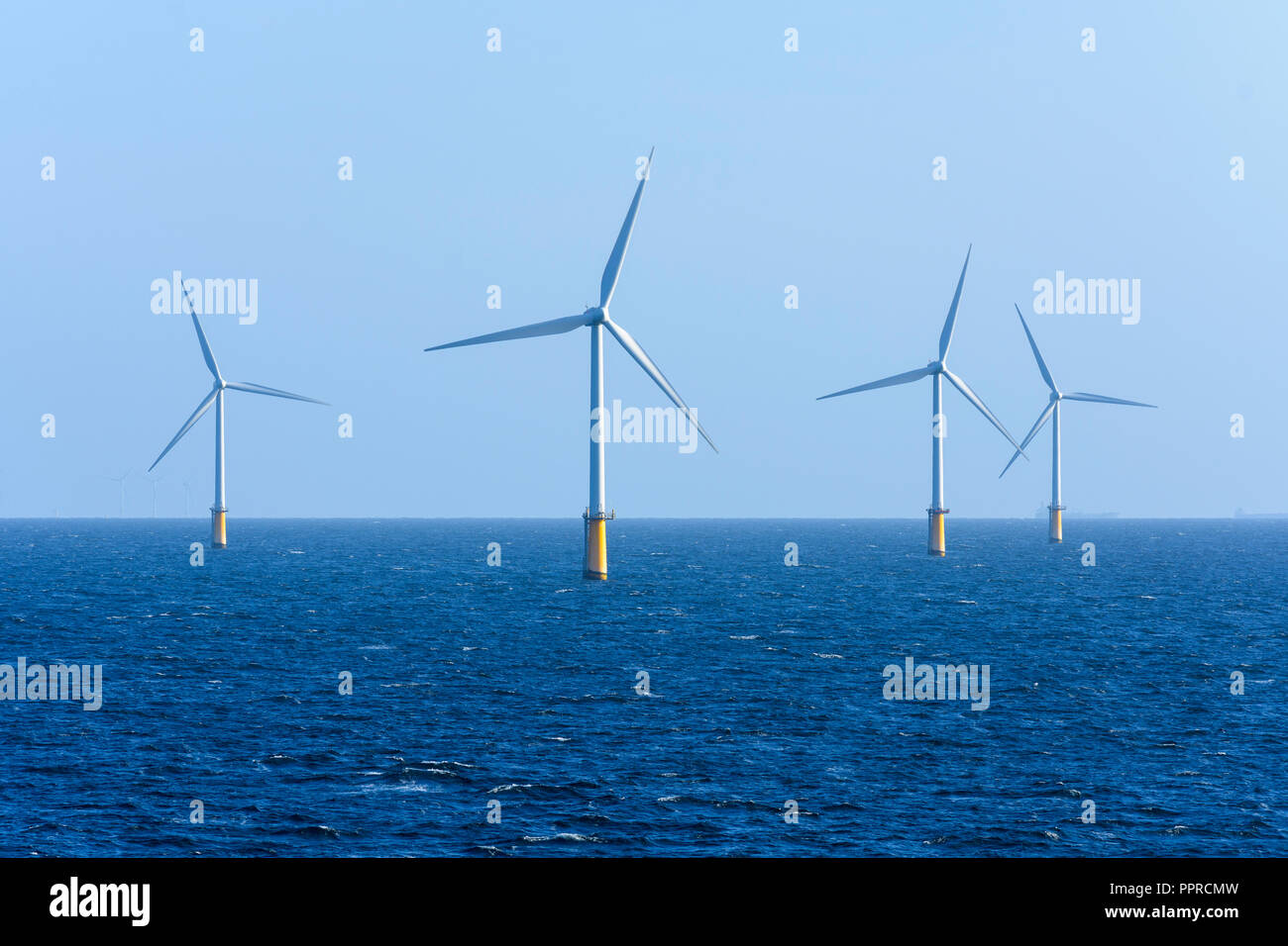 Offshore wind farm, IJmuiden, North Sea, Netherlands Stock Photo - Alamy