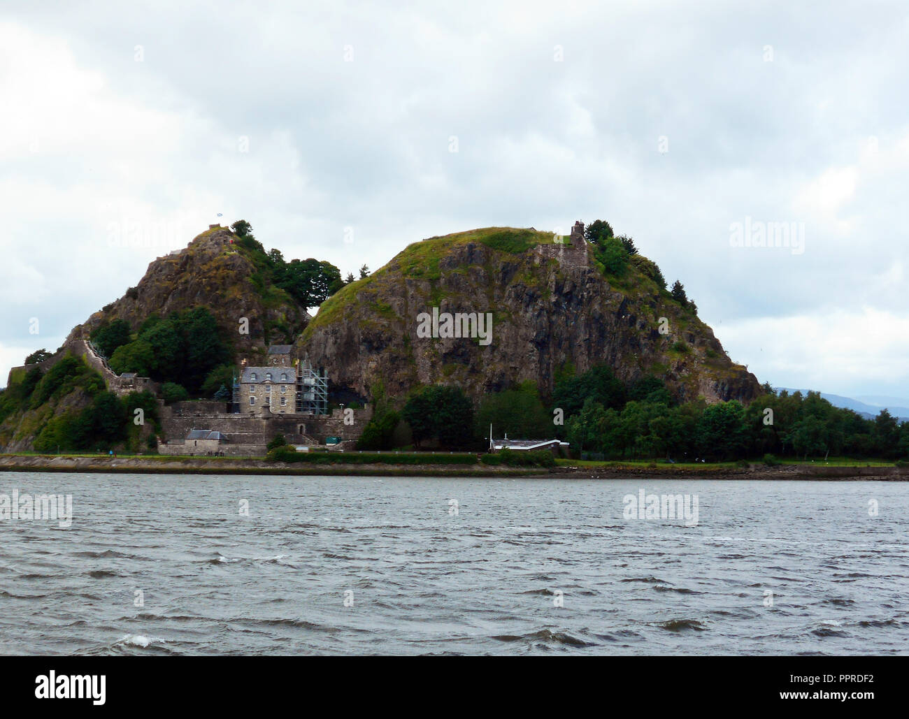 Dumbarton Castle sits on Dumbarton Rock, which is a volcanic plug of ...