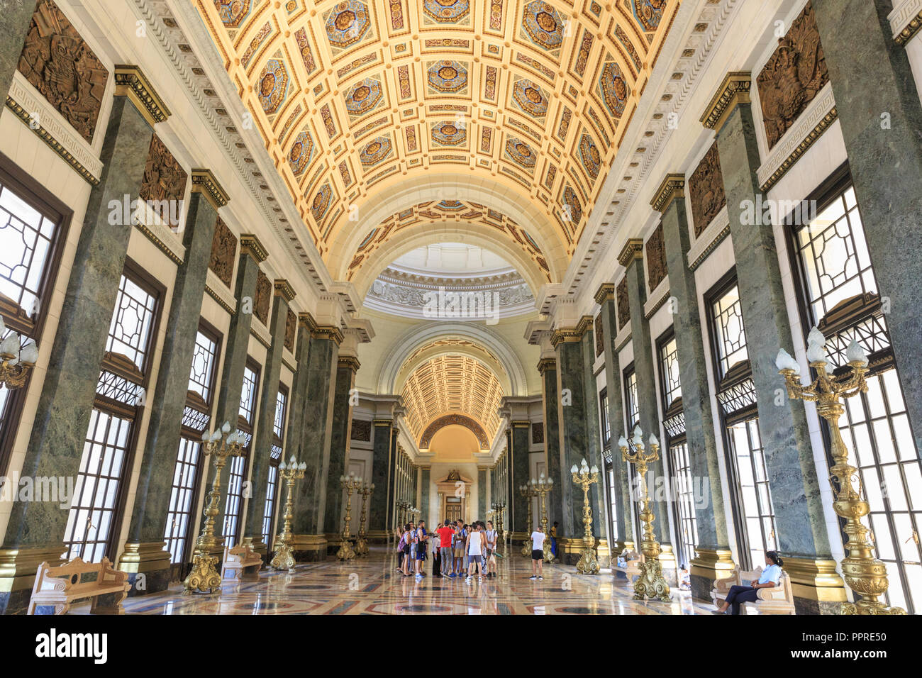 Interior of the newly opened and restored El Capitolio, National ...