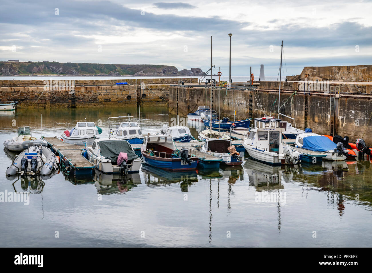 Cullen Harbour, Aberdeenshire, Scotland Stock Photo - Alamy