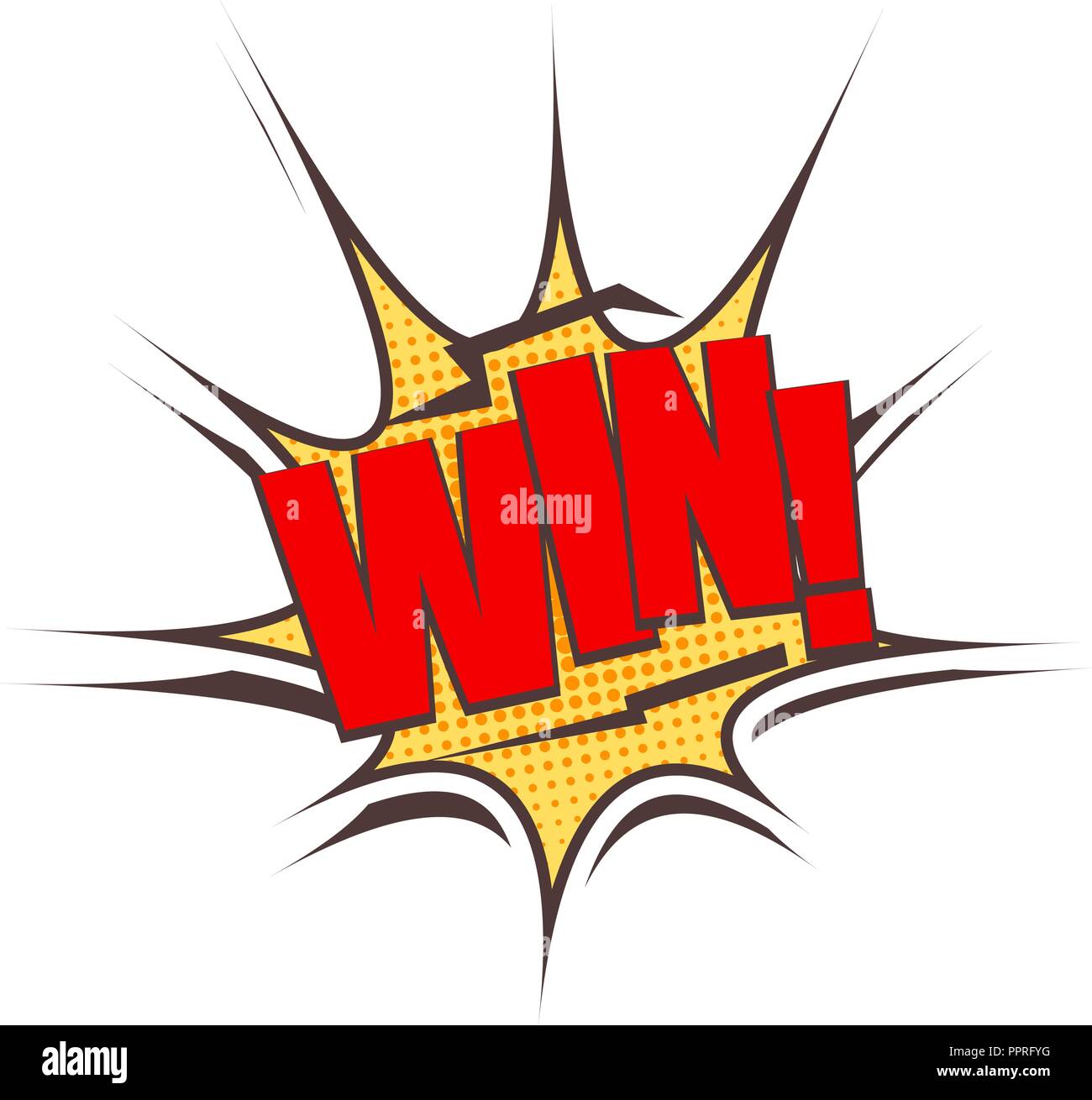 Win comic bubble cartoon game Stock Vector Images - Alamy