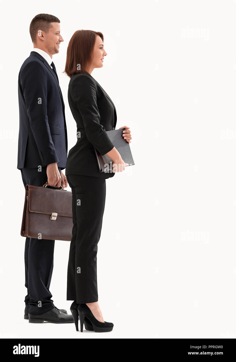 rear view. group of business people confidently looking forward Stock ...