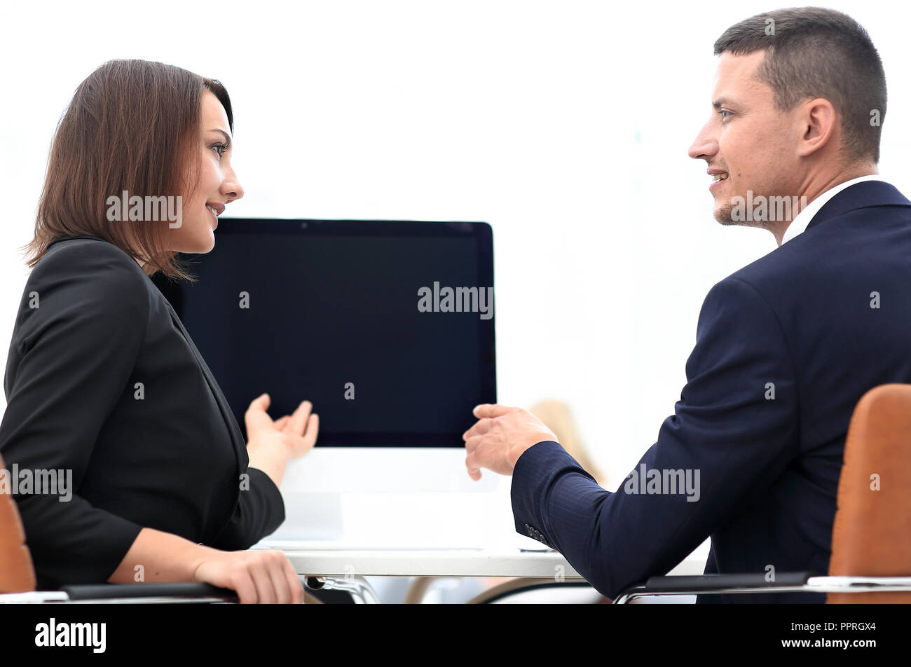 Associates talking hi-res stock photography and images - Alamy