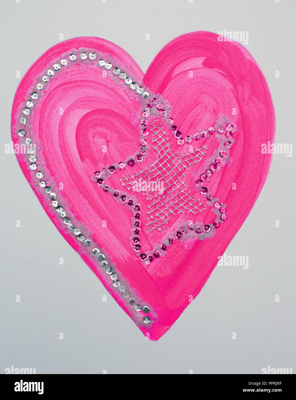 Pink glitter star hi-res stock photography and images - Alamy