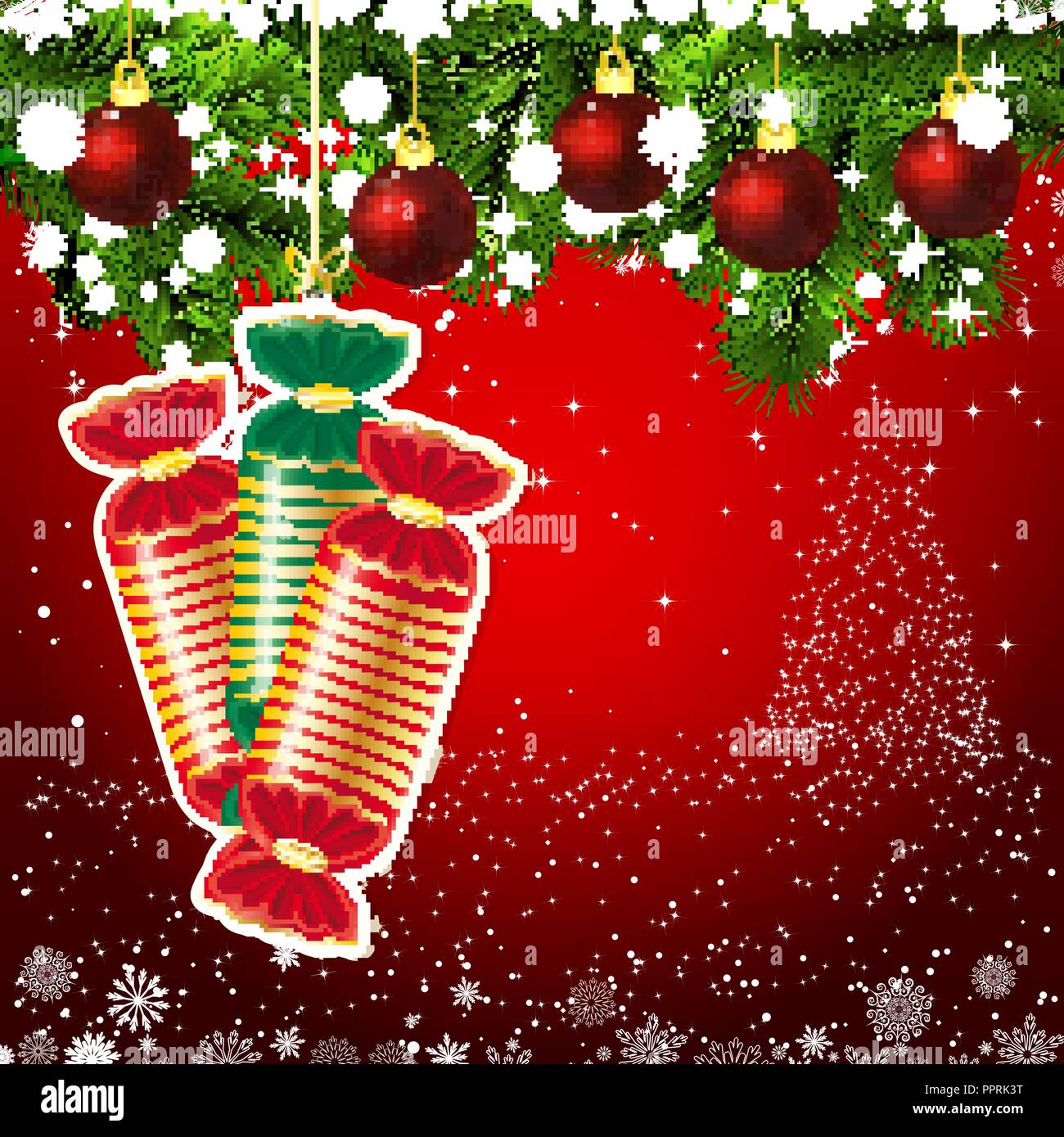 Beautiful christmas balls candy Stock Vector Images - Alamy