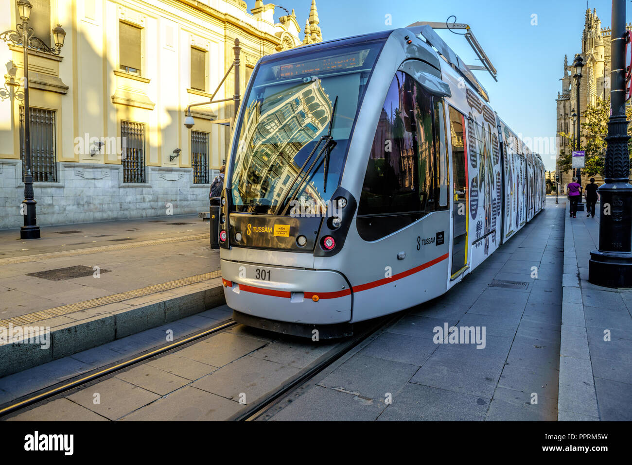 Seville street tram hi-res stock photography and images - Alamy