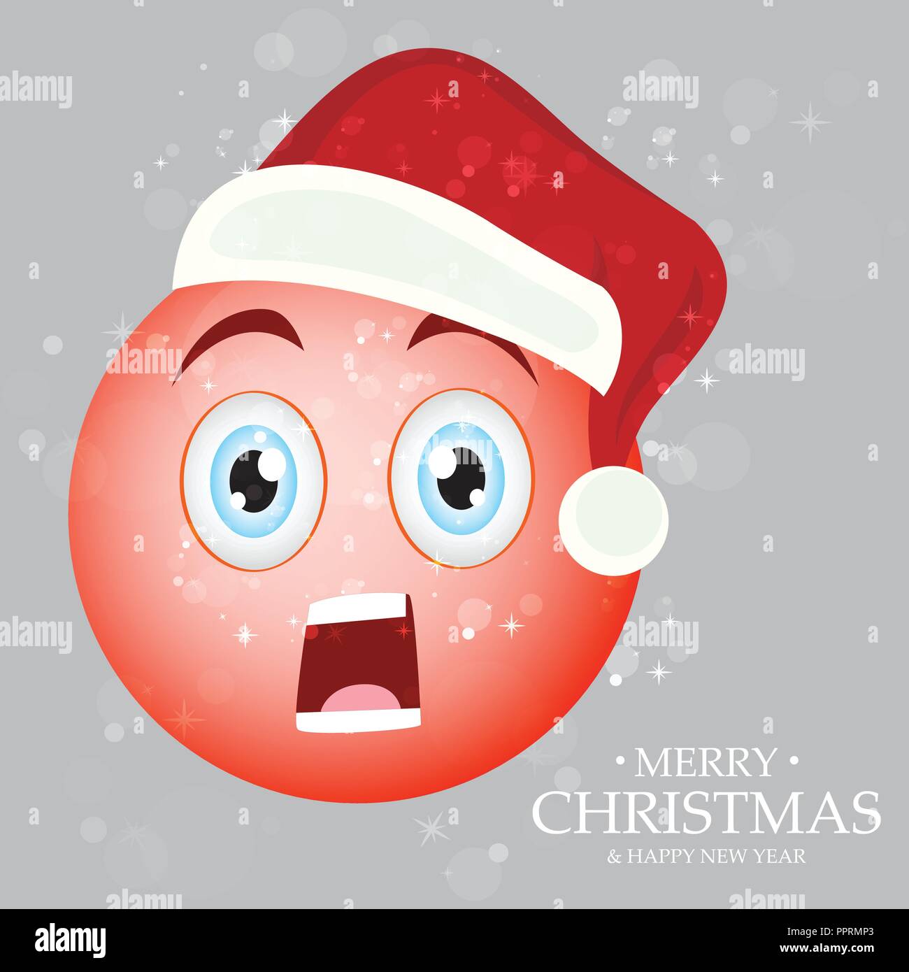 Merry christmas emoji Stock Vector Image & Art - Alamy