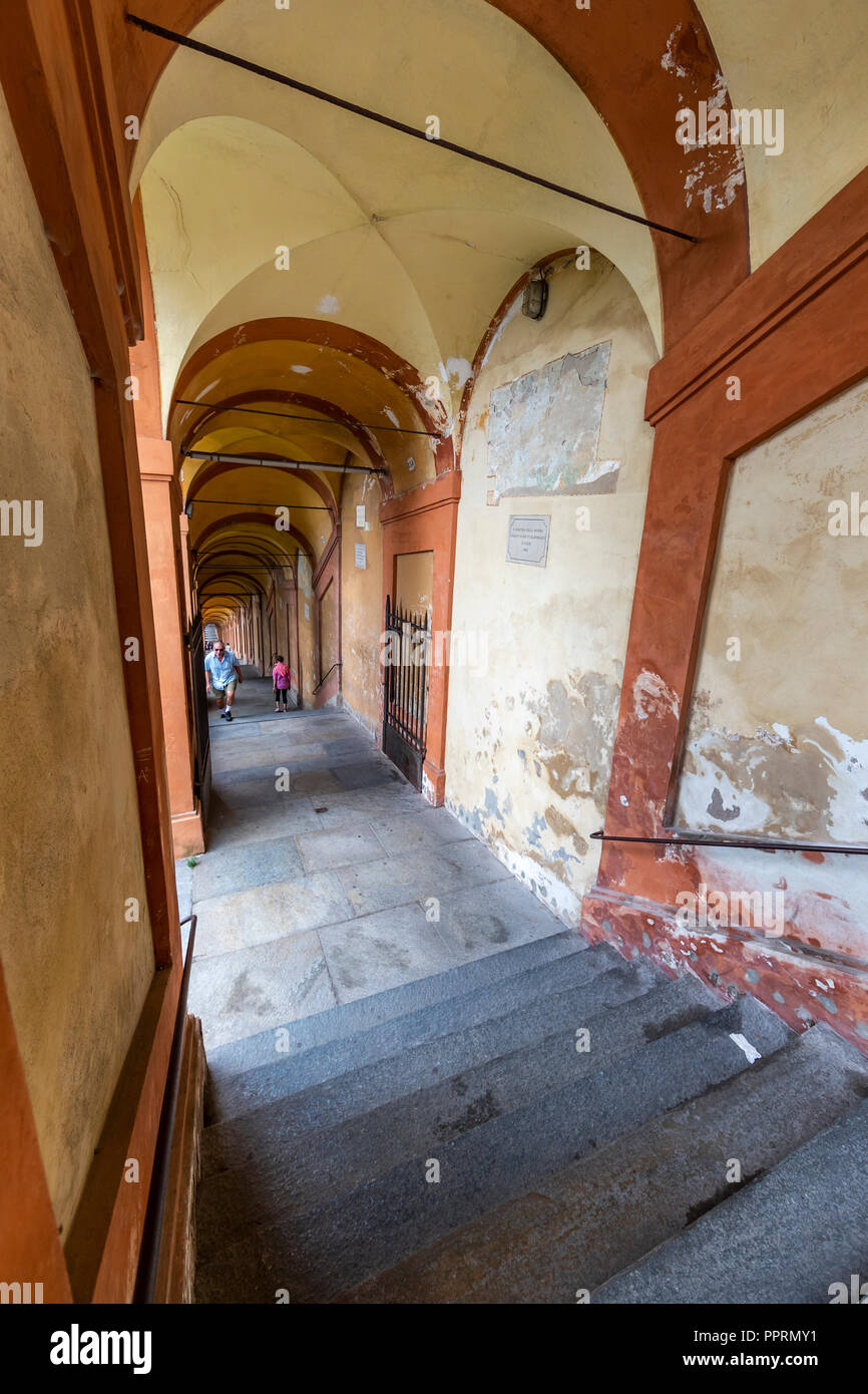 The covered portico and processional way linking Bologna city with the ...
