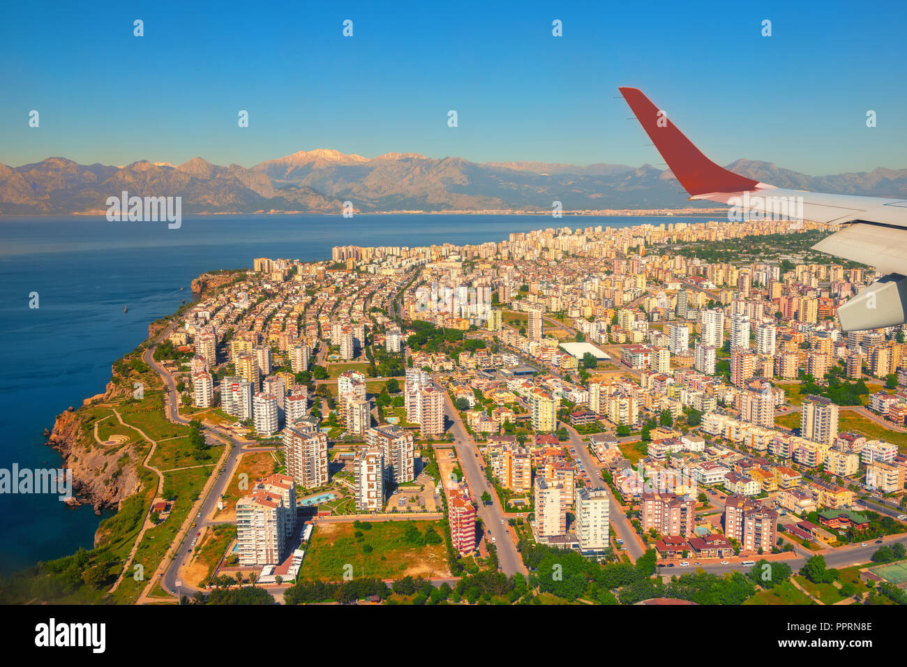 Antalya skyline panorama antalya mediterranean hi-res stock photography ...