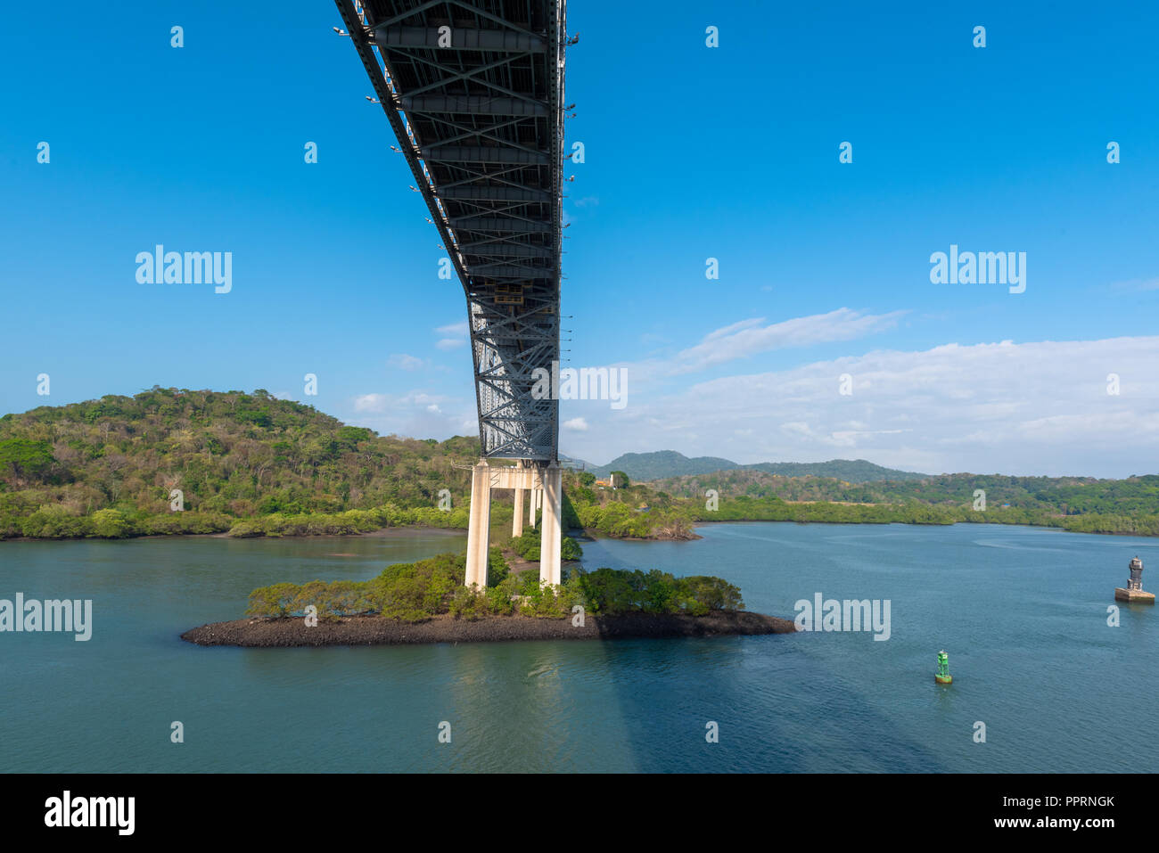 The Bridge of the Americas spans the Pacific entrance to the Panama ...
