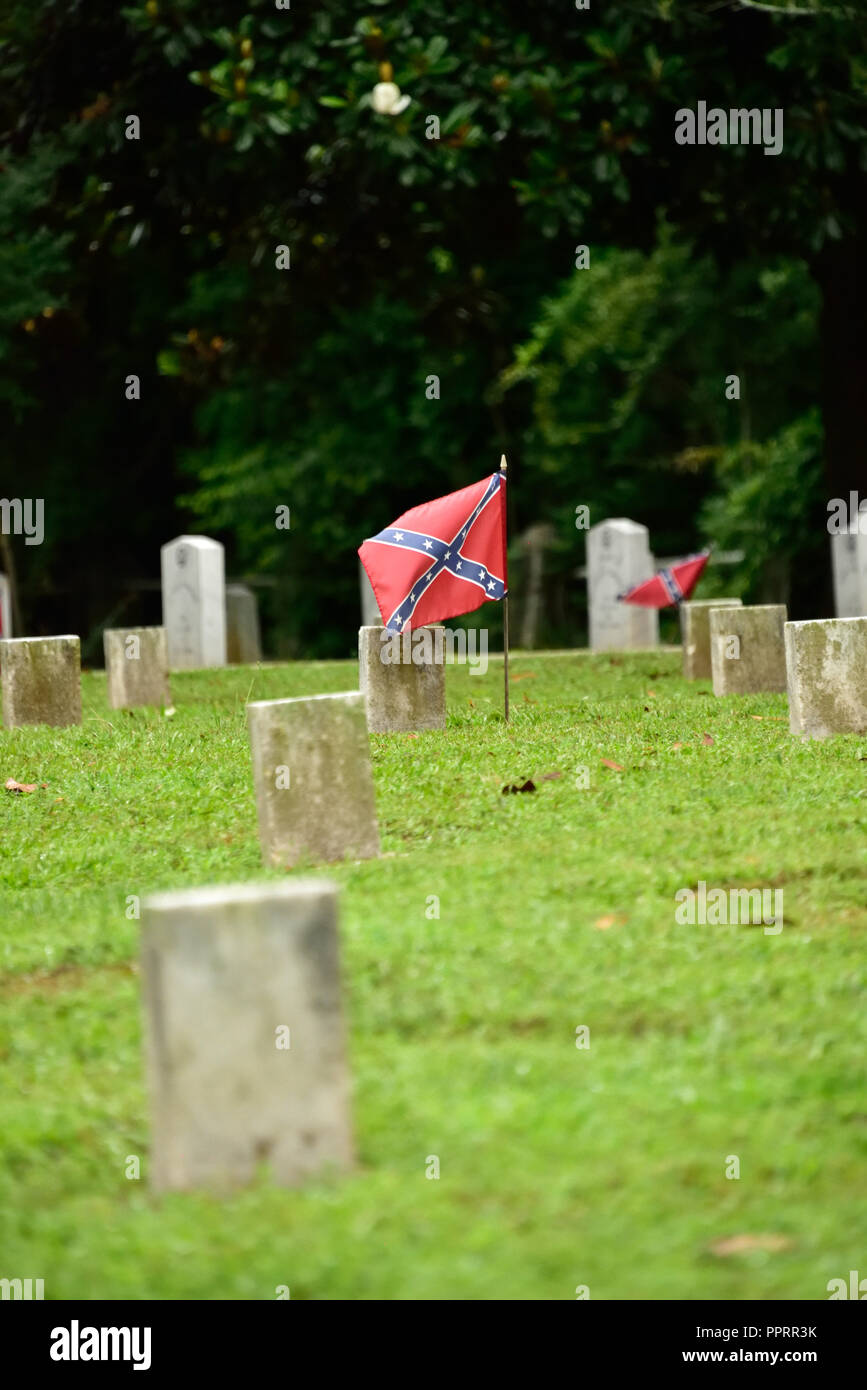 Confederate civil war battle cemetery in Jonesboro, Georgia. The battle ...