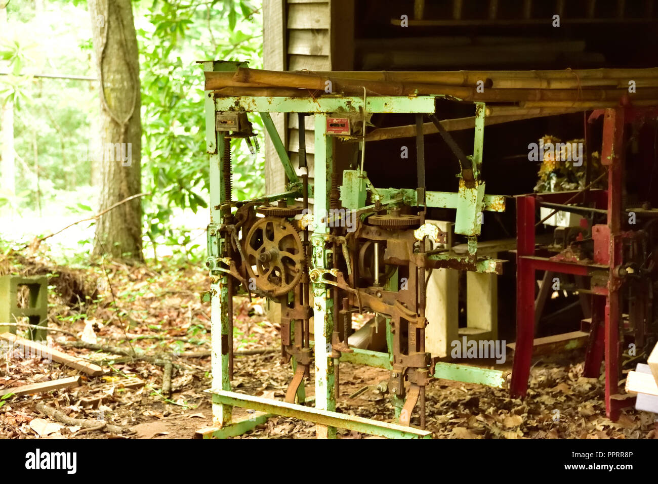 Rustic southern plantation farm equipment Stock Photo - Alamy