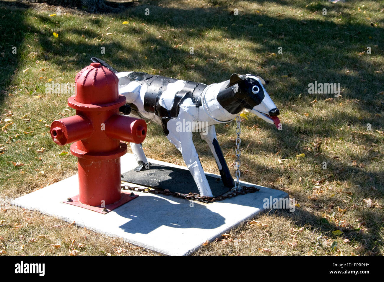 Sculpture in Nyberg Sculpture Park of "Fire Hydrant & Dog"™ Vining ...