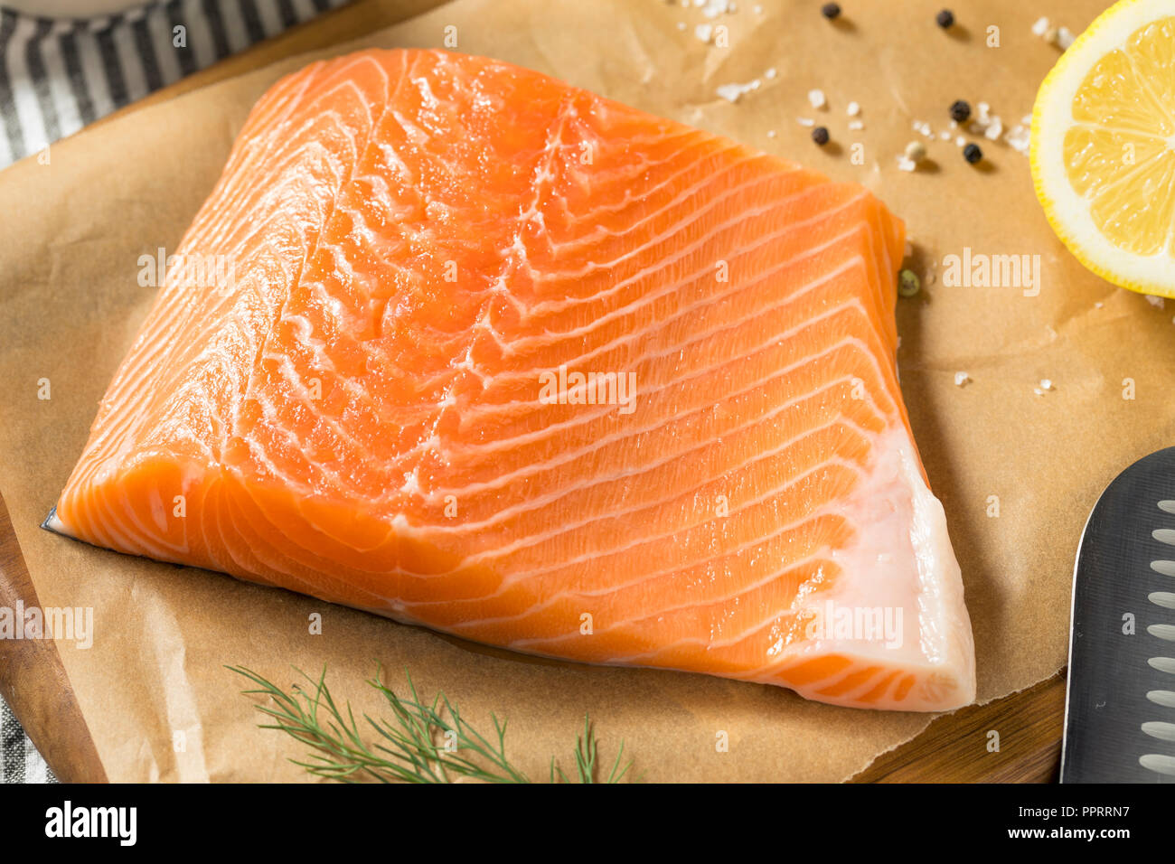 Raw Organic Atlantic Salmon Fillet Ready to Cook Stock Photo - Alamy