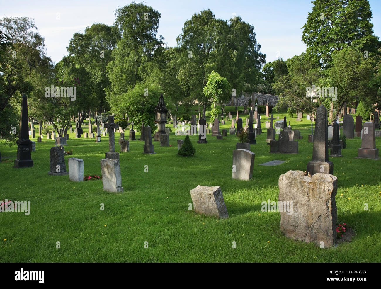 Cemetery of Our Saviour - Var Frelsers gravlund in Oslo. Norway Stock ...