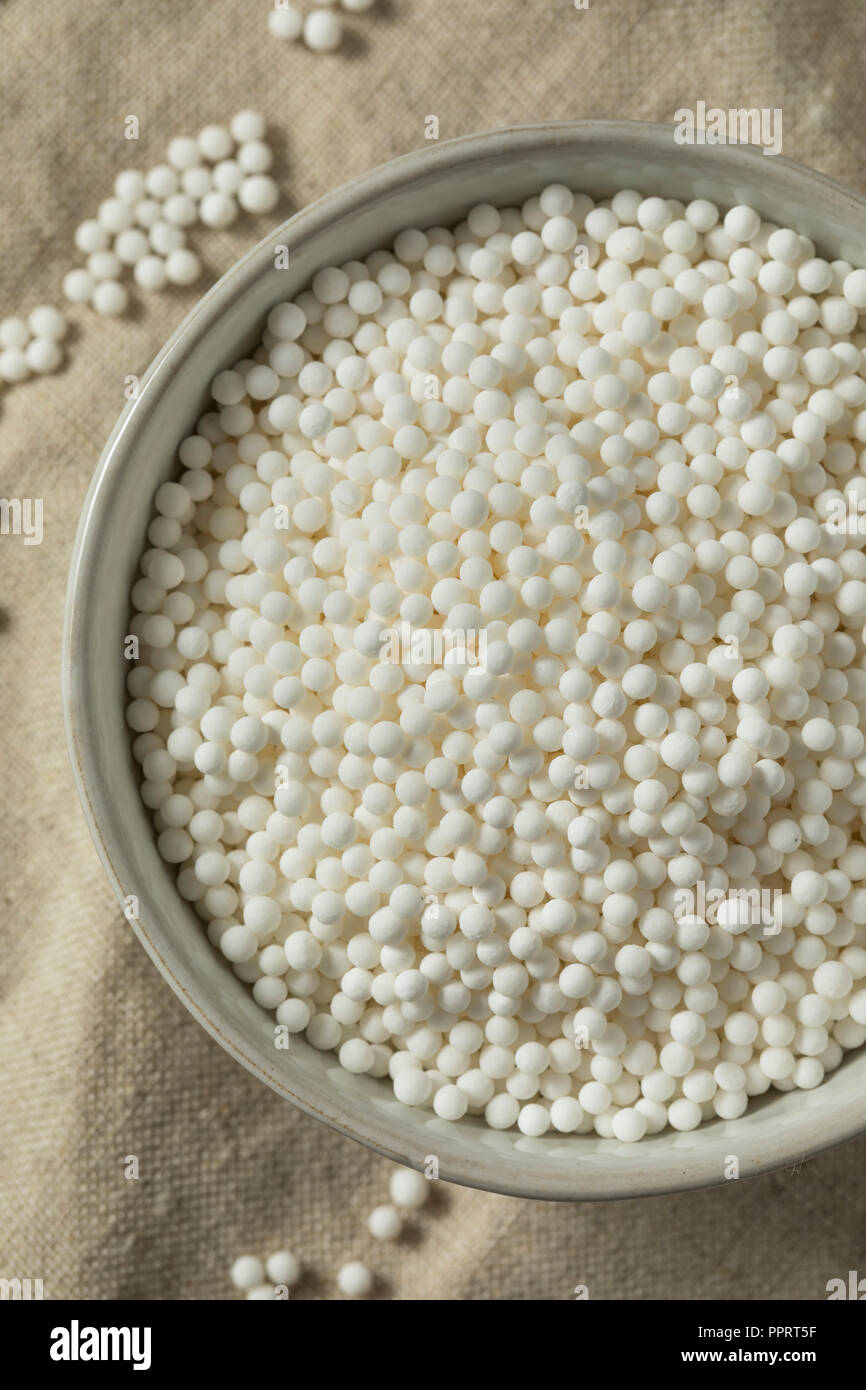 Raw Dry Tapioca Pearls in a Bowl Stock Photo - Alamy