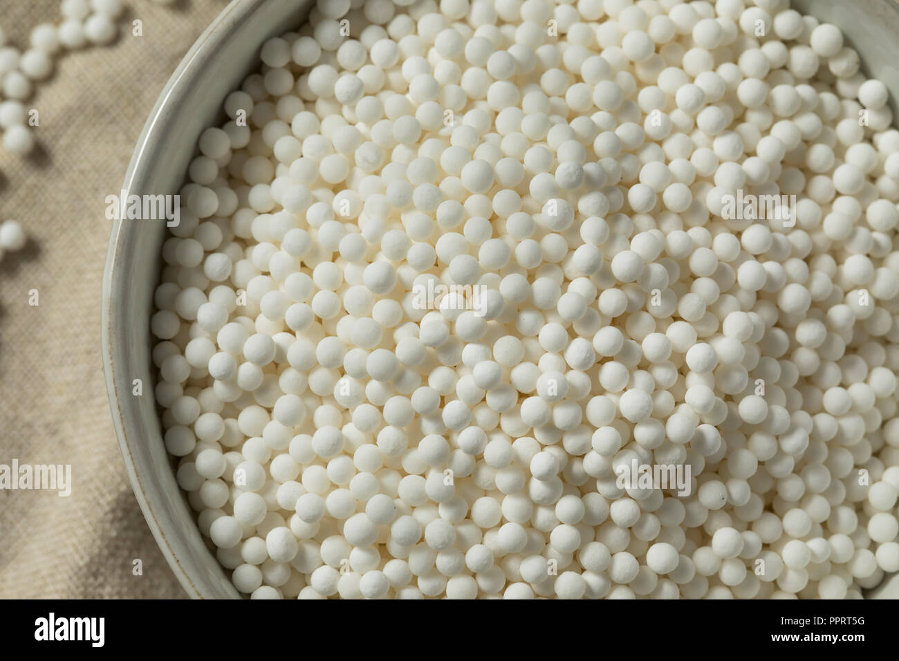 Raw Dry Tapioca Pearls in a Bowl Stock Photo - Alamy
