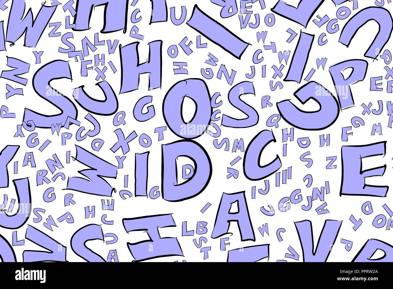 Decorative and colorful alphabets letters illustrations. Good for ...