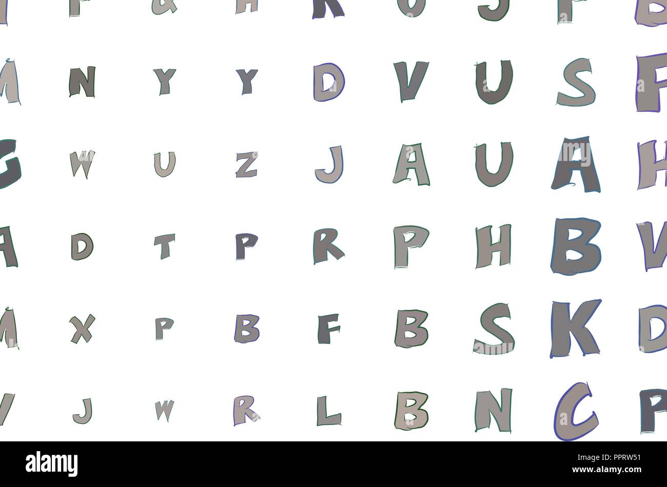 Artistic alphabets letters colorful background abstract. Cartoon style ...
