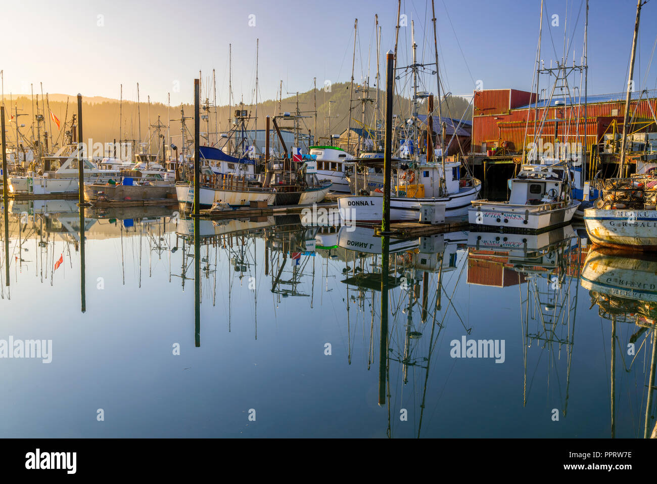 Garabaldi, Oregon: Port of Garabaldi on the Oregon coast, boats in ...
