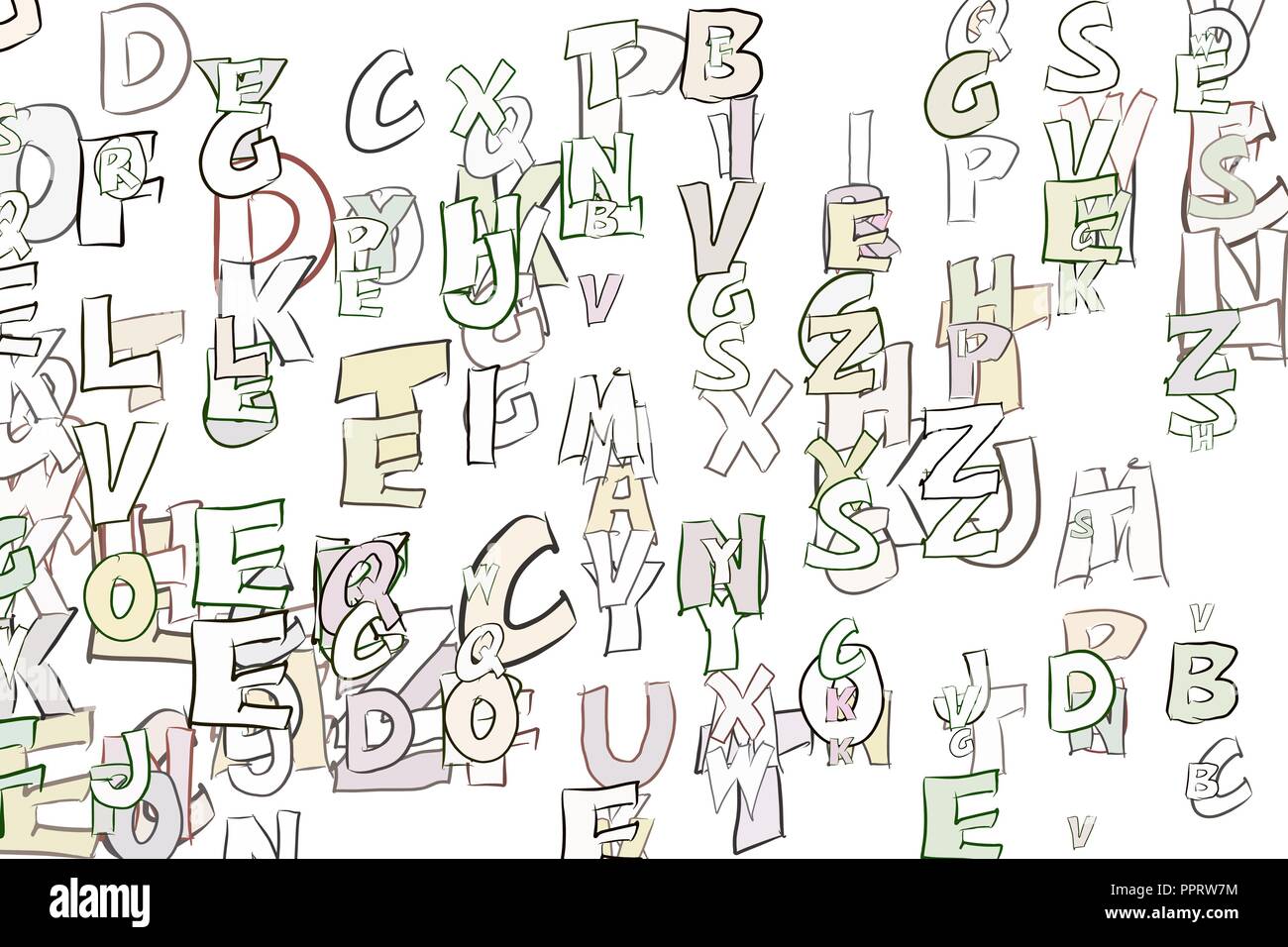 Abstract conceptual colorful alphabets letters. Good for web page ...