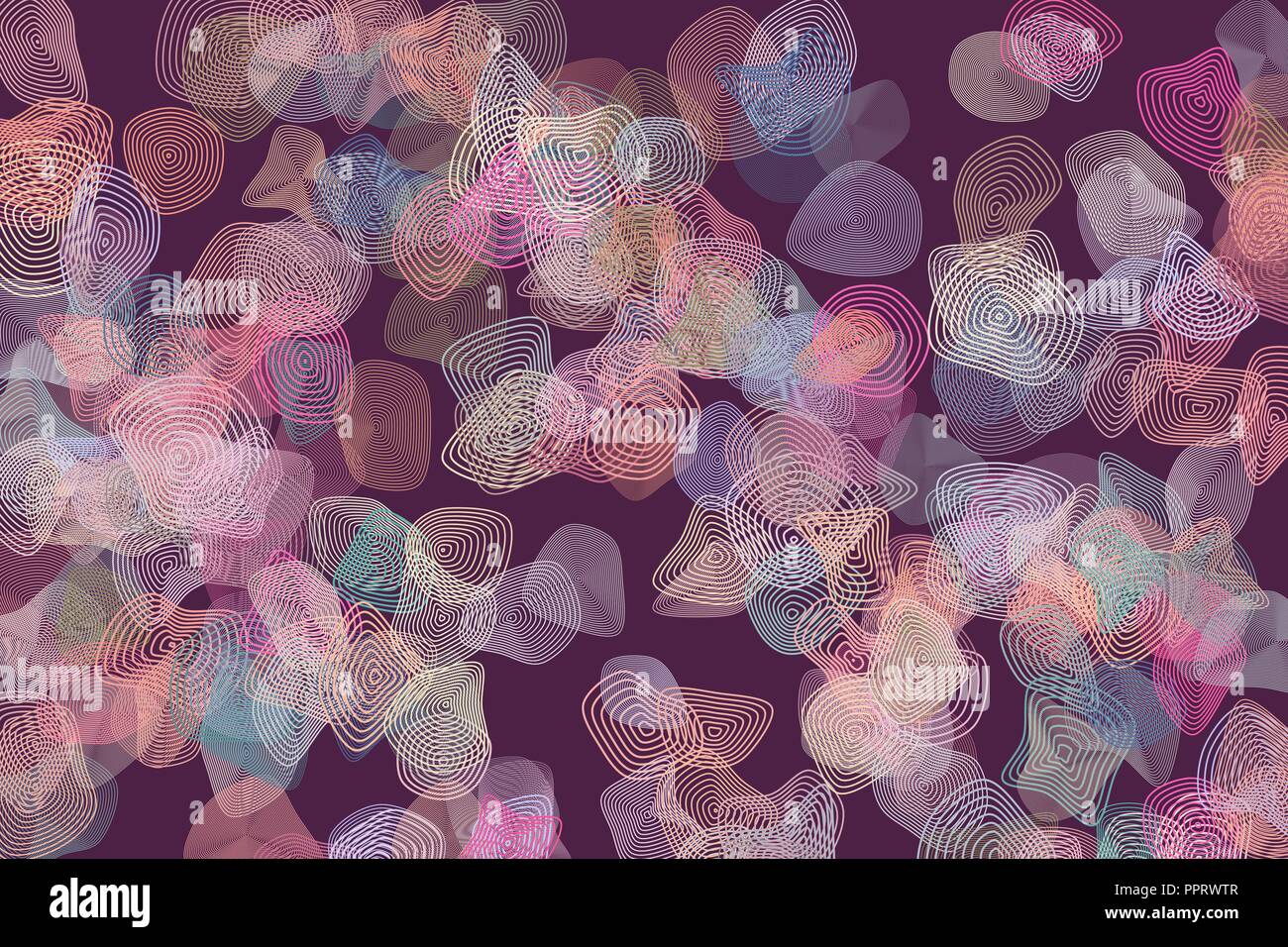 Artistic rounded shapes background pattern abstract. Vector ...