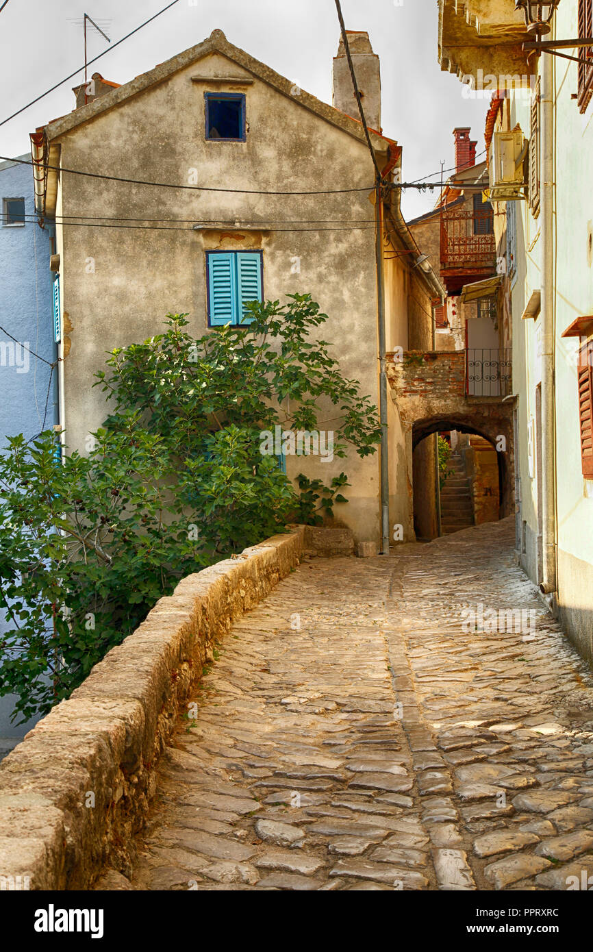 The medieval interwoven labyrinths of stone alleys and stairs ...