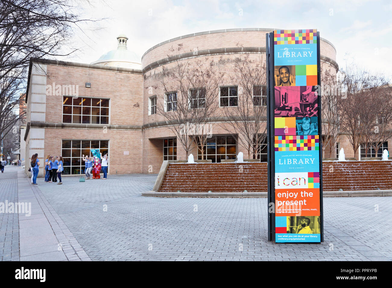 Charlotte North Carolina. Charlotte Mecklenburg Library downtown Stock ...