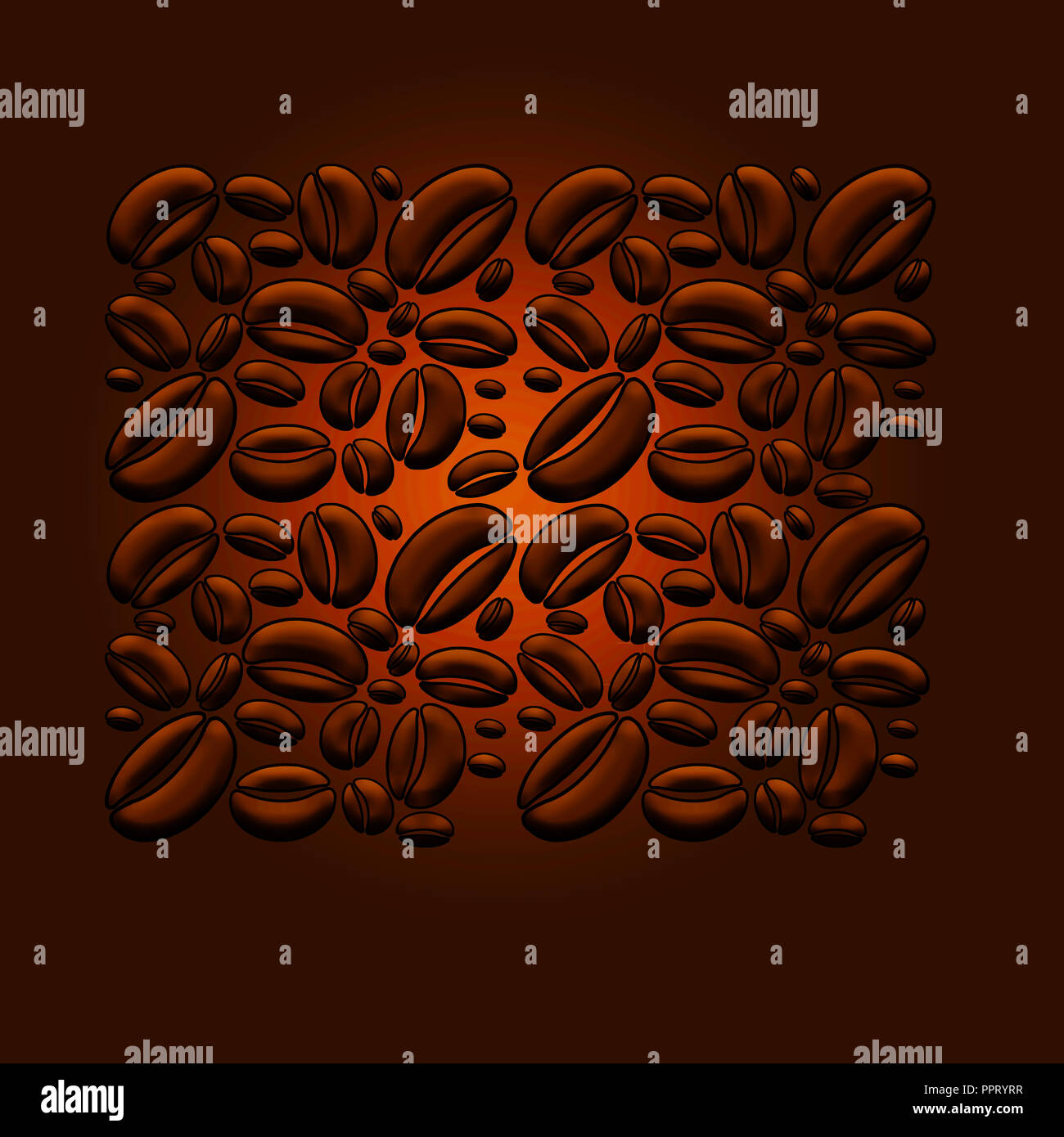 Here is a coffee bean themed illustration that is colorful and of a ...