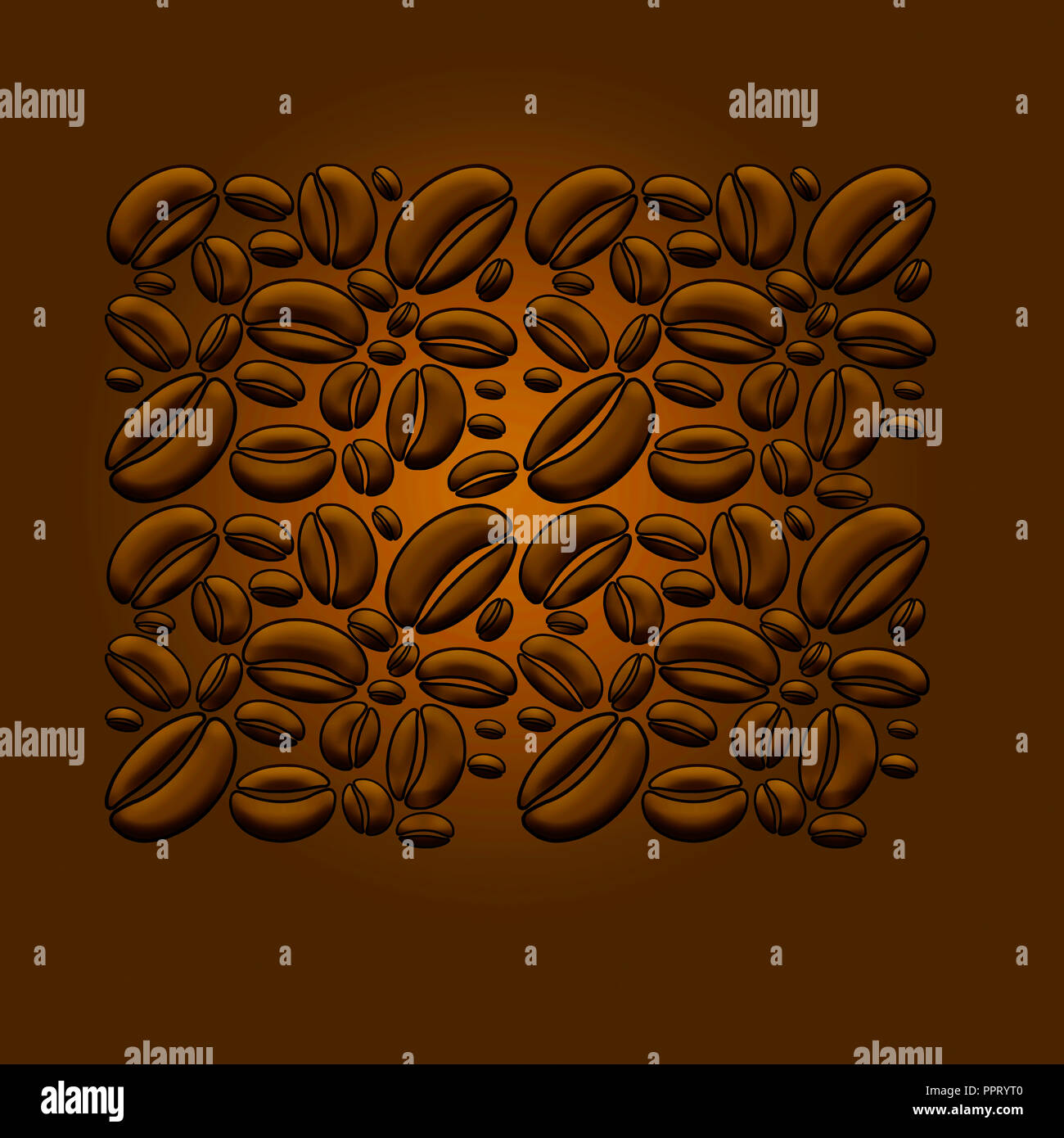 Here is a coffee bean themed illustration that is colorful and of a ...