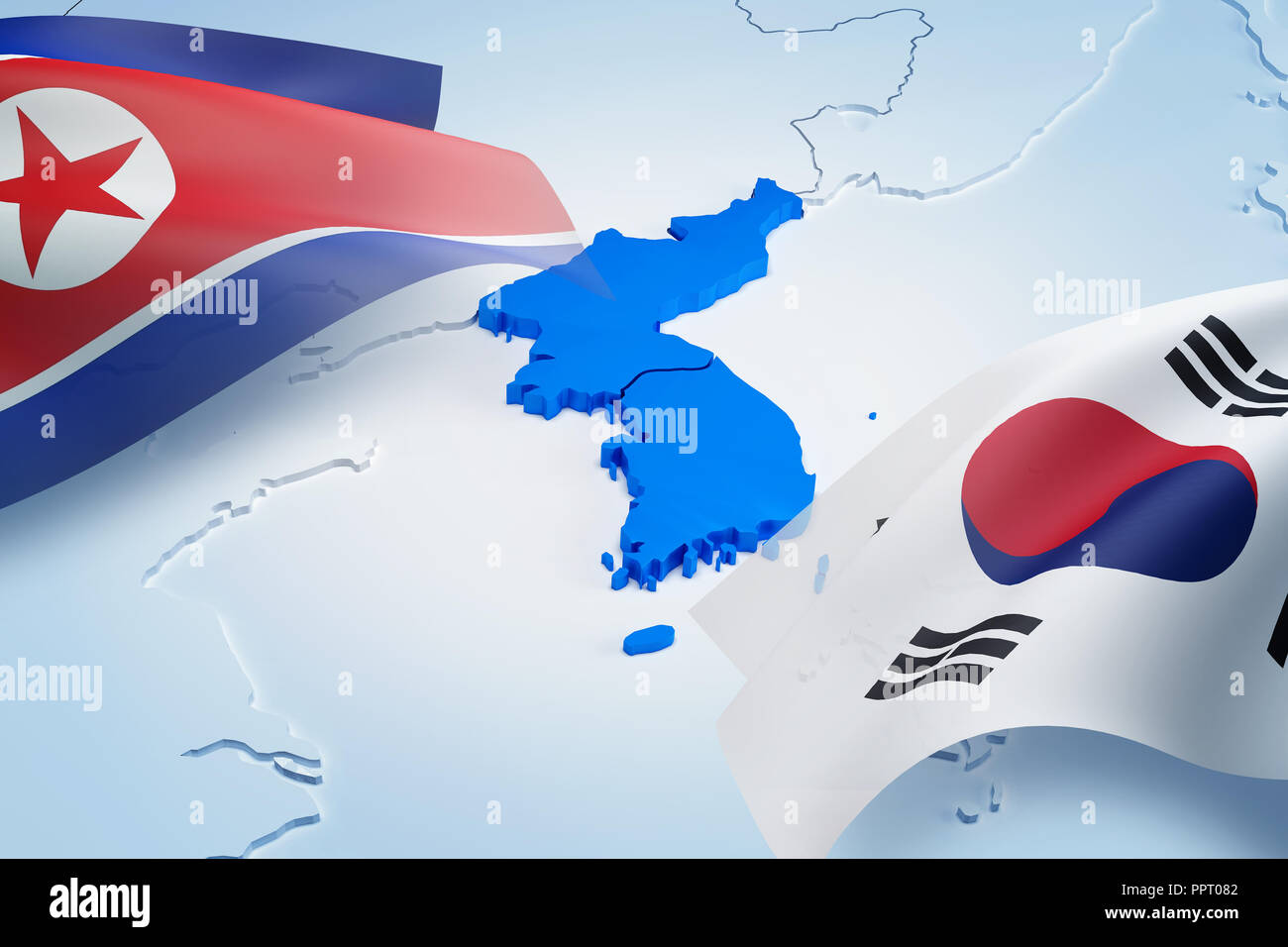 National flag north korea map hi-res stock photography and images - Alamy