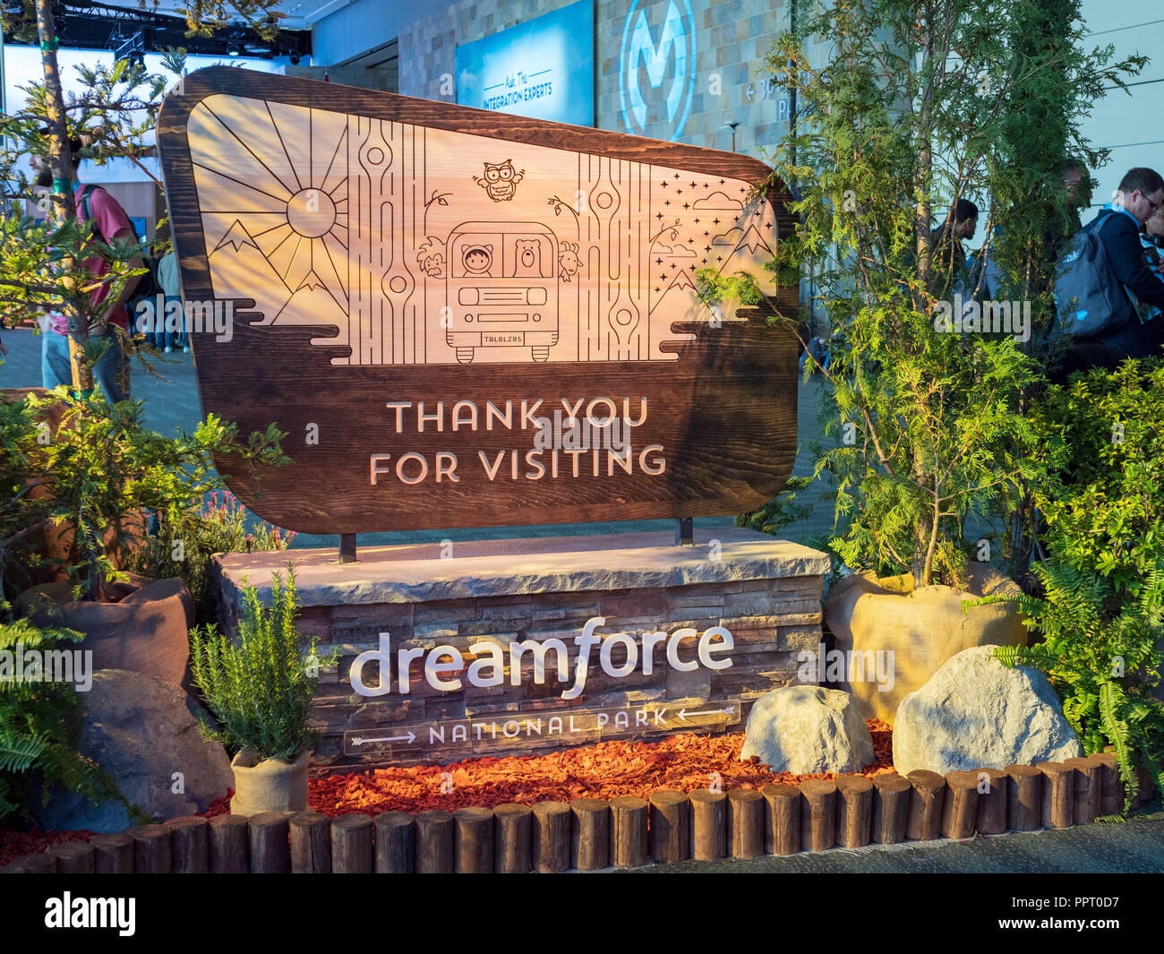 Thank you for visiting Dreamforce National Park sign inside Salesforce ...
