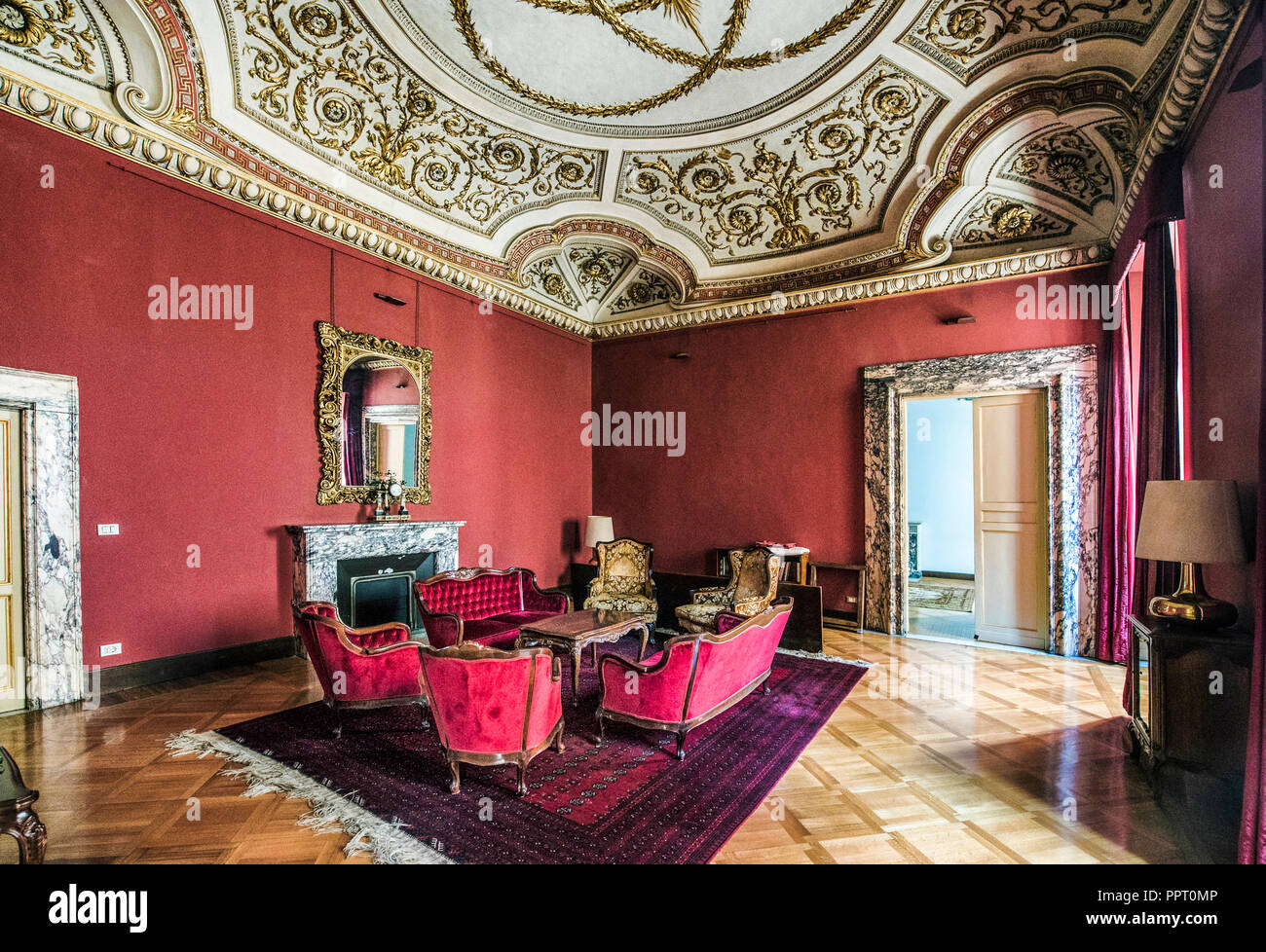 Elegant room at first floor of Falconieri Palace in Via Giulia, Rome ...